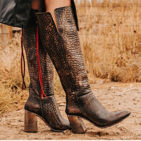 Freebird by Steven | Shoes | Freebird Jasper Boot In Brown Croc | Poshmark